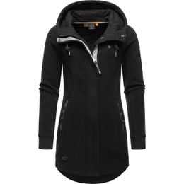 Parka Ragwear "Letti Fleece", Damen, Gr. L (40), schwarz, Fleece, Obermaterial: 100% Polyester, sportlich, tailliert ca. Mitte Oberschenkel, hoch geschlossener Ausschnitt, Langarm Ärmel ohne Ärmelschlitz normaler Saum, Jacken, Sportliche Damen Fleecejacke mit Kapuze