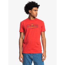 Quiksilver T-Shirt »Omni Lockup« Rococco Red XXL XXL Stoff: Leichter Baumwolljersey