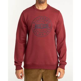 Billabong Sweatshirt »Stamp« Oxblood S S Doppelt gefärbter Fleece aus einem Mix aus...