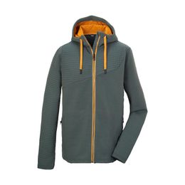 Killtec Strickjacke »KOS 123 MN FLX JCKT« Herren Powerstretchjacke mit Kapuze, hoher Tragekomfort dunkelgrün L L Herren Powerstretchjacke mit Kapuze