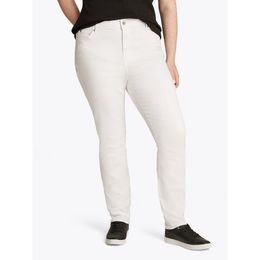 Tommy Hilfiger Curve Skinny-fit-Jeans »CRV HARLEM U SKINNY HW CLR« in Großen Größen, Tommy Jeans Logo-Badge, stoned wash Optik Th Optic White 48 -...