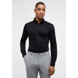 Eterna Langarmhemd »SLIM FIT« NON IRON (bügelfrei) schwarz 44 - Extra verlängerter Arm Extra verlängerter Arm 44 Runder Saum