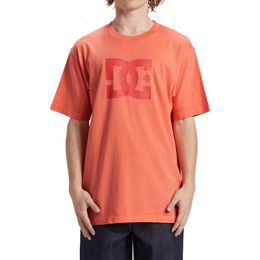 DC Shoes T-Shirt »DC Star Pigment Dye« Hot Coral Enzyme Wash L L Stoff: Baumwolle, Baumwoll-Jersey