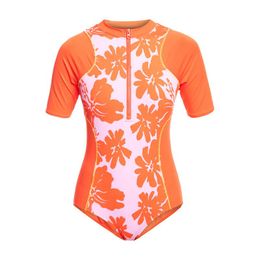 Roxy Badeanzug »Surf.Kind.Kate.« Pink Frosting My Kind Of Hibis XS XS Typ: Kurzärmliger Rashguard mit...