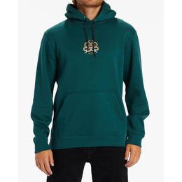 Billabong Kapuzensweatshirt »Erica Zeledón Serpientes« Deep Teal XXL XXL Umweltfreundliches Material: Gebürsteter...