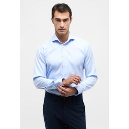 Eterna Damen Langarmhemd &raquo;SLIM FIT&laquo; NON IRON (b&uuml;gelfrei) blau 41, Normalgr&ouml;&szlig;en