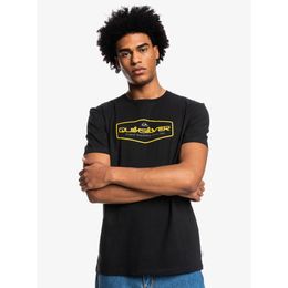 Quiksilver T-Shirt »Omni Lockup« schwarz S S Stoff: Leichter Baumwolljersey