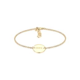Elli Armband &raquo;Hope-Schriftzug 925 Sterling Silber vergoldet&laquo; Gold 17 cm Elegantes Armband aus Sterling Silber, vergoldet