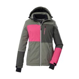 Killtec Skijacke »KSW 437 WMN SKI JCKT« Damen Skijacke: wasserdicht, atmungsaktiv, innen Fleece grün 36 36 Damen Skijacke mit Kapuze und Schneefang