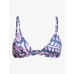 Quiksilver Bandeau-Bikini-Top »Classic All-Over Print« Tropical Trip Vintage Indigo XL - Cup B Cup B XL Stoff: Mischgewebe aus recyceltem Nylon und...