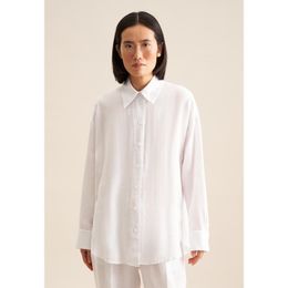 Seidensticker Longbluse »Schwarze Rose« Langarm Kragen Uni weiß XS34 XS34 Passform: Oversized