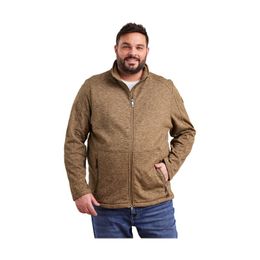 STOY Fleecejacke »STS 6 MN KNTFLC JCKT« Leichte Strickfleecejacke mit 4-Wege-Stretch und 2-Wege-Reißverschluss braun 4XL 4XL Herren Strickfleecejacke