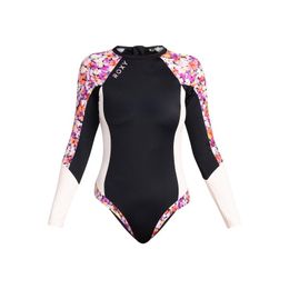 Roxy Badeanzug »Active« Anthracite Swim Blooms XS XS Umweltbewusstes Material: Leistungsstarkes...