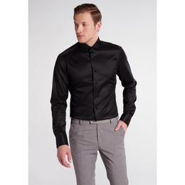 Eterna Langarmhemd »SLIM FIT« NON IRON (bügelfrei) schwarz 41 - Extra verlängerter Arm Extra verlängerter Arm 41 Runder Saum