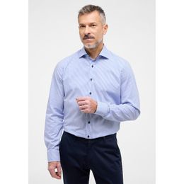Eterna Damen Langarmhemd &raquo;SLIM FIT&laquo; NON IRON (b&uuml;gelfrei) blau 43, Normalgr&ouml;&szlig;en