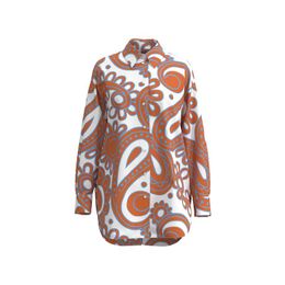 Seidensticker Longbluse &raquo;Schwarze Rose&laquo; Langarm Kragen Paisley orange S(36) S(36) Passform: Oversized