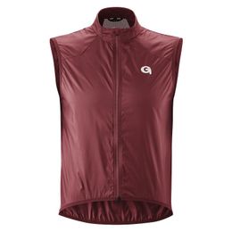 Gonso Funktionsweste &raquo;Road Vest Wind M&laquo; Herren Weste, atmungsaktive Radweste, leichte Windweste, Tight Fit dunkelrot XXL XXL Enganliegende Passform