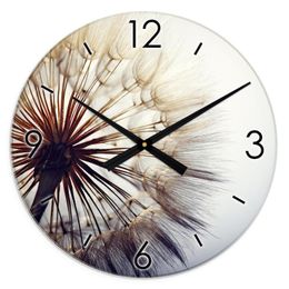 Artland Wanduhr &raquo;XXL &Oslash; 50 cm Gro&szlig;e Pusteblume&laquo; lautlos ohne Tickger&auml;usche Blau