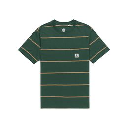 Element T-Shirt »Basic Pocket« Trekking Green Stripes XL XL Stoff: Baumwolle [160 g/m2]