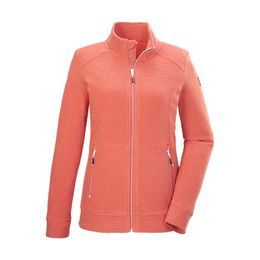 Killtec Damen Fleecejacke &raquo;KOS 100 WMN FLC JCKT&laquo; Gestreifte Damen-Fleecejacke mit Zipper-Taschen und Kinnschutz rot 36