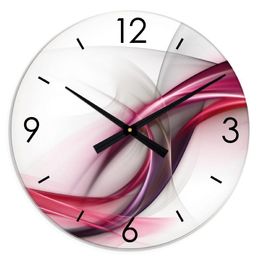 Artland Wanduhr &raquo;XXL &Oslash; 50 cm Ideen&laquo; lautlos ohne Tickger&auml;usche Rot