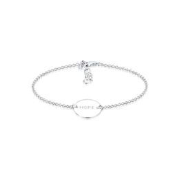 Elli Armband &raquo;Hope-Schriftzug 925 Sterling Silber vergoldet&laquo; Silber 17 cm Elegantes Armband aus Sterling Silber, vergoldet