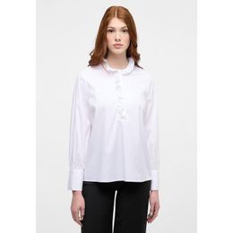 Eterna Longbluse »LOOSE FIT« EASY IRON (bügelleicht) weiß 46 46 Steh-Kragen