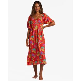 Billabong Sommerkleid »Romance« Bright Poppy XL - US-Größen US-Größen XL Stoff: Crinkle Viskose-Stoff