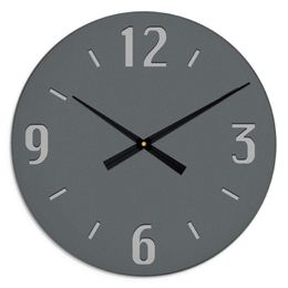 Artland Wanduhr &raquo;XXL &Oslash; 50 cm Einfach modern&laquo; lautlos ohne Tickger&auml;usche Grau