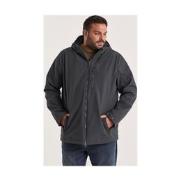 STOY Softshelljacke &raquo;STW 17 MN SFTSHLL JCKT&laquo; Wasserabweisende, atmungsaktive Softshelljacke mit abnehmbarer Kapuze schwarz 3XL 3XL Herren...