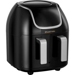 Russell Hobbs Heißluftfritteuse »27290-56 SatisFry Snappi Dual Basket« 1700 W Fassungsvermögen 8, 5 l schwarz