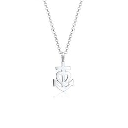 Elli Kette mit Anhänger »Anker Herz Kreuz 925 Sterling Silber« Silber 45 Halskette für Damen verleiht jedem Outfit einen Hauch von Eleganz