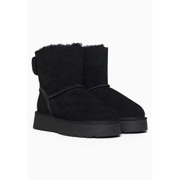 Gooce Leder-Winterboots "Mercy" in Schwarz - 65% | Größe 36 | Damen-stiefel