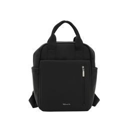 Rucksack Tamaris "Rucksack TAS Cher", Gr. B/H/T: 27cm x 33cm x 13cm, schwarz (schwarz 100), Polyester, Rucksäcke