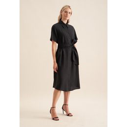 Sommerkleid Seidensticker "Schwarze Rose", Damen, Gr. S (36), Normalgrößen, schwarz, 100% Leinen, unifarben, regular fit, Rundhals, Kurzarm, Kleider, Kurzarm Rundhals Uni