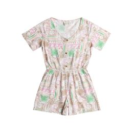 Playsuit Roxy "Hey Soul Sister", Mädchen, Gr. 10, weiß totally iconic rg, 100% Viskose, Overalls