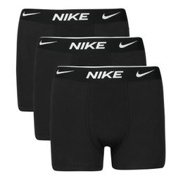 Boxershorts Nike Sportswear "EVERYDAY COTTON 3PK BOXER BRIEF für Kinder", Kinder, Gr. L (152/158), schwarz (schwarz, schwarz, schwarz), Single Jersey, Obermaterial: 95% Baumwolle, 5% Elasthan, Unterhosen