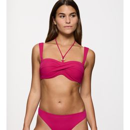 Bügel-Bikini-Top Triumph "Summer Twist DP", Damen, Gr. 38, Cup F, lila (berry), Microfaser, Obermaterial: 77% Polyamid, 23% Elasthan, elegant, Bikini-Oberteile, Eleganz und Komfort