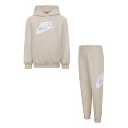 Jogginganzug Nike Sportswear "NKN CLUB FLEECE SET", Kinder, Gr. 3 (98), beige (sanddrift), Sweatware, Obermaterial: 60% Baumwolle, 40% Polyester, sportlich, Sportanzüge, für Kinder