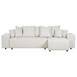 Beliani Ecksofa LUSPA Stoff Helles Beige mit Stauraum Linksseitig