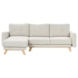 Beliani Ecksofa SIRO Helles Beige mit Stauraum Rechtsseitig