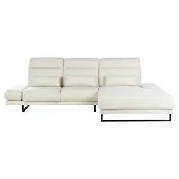 Beliani Ecksofa IKAST Stoff Helles Beige Linksseitig