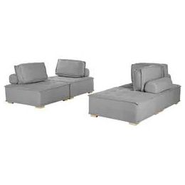 Beliani Sofa Set grau 4-Sitzer TIBRO