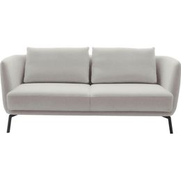 Sch&ouml;ner Wohnen Kollektion 2,5-Sitzer "Pearl, hochwertig und komfortabel, - 5 Jahre Hersteller-Garantie", grau (platin), B:190cm H:71cm T:91cm, 16% Baumwolle, 79% Polyester, 5% Polyacryl, SCH&Ouml;NER WOHNEN-KOLLEKTION, Sofas, auch in Boucl&eacute;, Ma&szlig;e (B/H/T): 190/71/91 cm, F&uuml;&szlig;e Metall