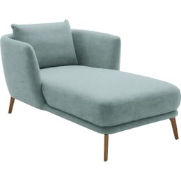 Schöner Wohnen Kollektion Chaiselongue "Pearl - 5 Jahre Hersteller-Garantie, auch in Bouclé. Füße Massivholz", blau (petrol), B:101cm H:71cm T:161cm, 100% Polyester, SCHÖNER WOHNEN-KOLLEKTION, Sofas, Loveseat und Loungesessel, Maße (B/H/T): 101/71/161 cm