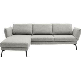 Sch&ouml;ner Wohnen Kollektion Ecksofa "Spin, Multifunktionssofa, bequem und hochwertig verarbeitet, L-Form", silber, B:329cm H:87cm T:224cm, 54% Polyacryl, 46% Polyester, SCH&Ouml;NER WOHNEN-KOLLEKTION, Sofas, Ecksofa, Drehsitz-Funktion, USB-Anschluss, Armlehnfunktion, R&uuml;ckenverstellung