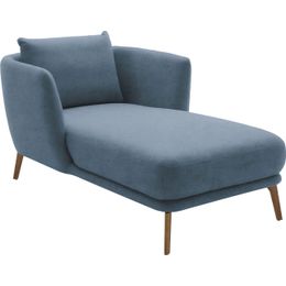 Schöner Wohnen Kollektion Chaiselongue "Pearl - 5 Jahre Hersteller-Garantie, auch in Bouclé. Füße Massivholz", blau (blaugrau), B:101cm H:71cm T:161cm, 100% Polyester, SCHÖNER WOHNEN-KOLLEKTION, Sofas, Loveseat und Loungesessel, Maße (B/H/T): 101/71/161 cm