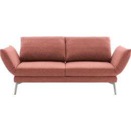Sch&ouml;ner Wohnen Kollektion 2,5-Sitzer "Spin, Multifunktionssofa, bequem und hochwertig verarbeitet", rosa (flamingo), B:248cm H:85cm T:225cm, 100% Polyester, SCH&Ouml;NER WOHNEN-KOLLEKTION, Sofas, Drehsitz-Funktion, USB-Anschluss, Armlehnfunktion, R&uuml;ckenverstellung