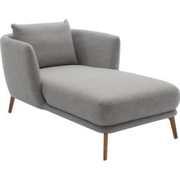 Schöner Wohnen Kollektion Chaiselongue "Pearl - 5 Jahre Hersteller-Garantie, auch in Bouclé. Füße Massivholz", grau, B:101cm H:71cm T:161cm, 16% Baumwolle, 79% Polyester, 5% Polyacryl, SCHÖNER WOHNEN-KOLLEKTION, Sofas, Loveseat und Loungesessel, Maße (B/H/T): 101/71/161 cm