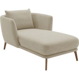Schöner Wohnen Kollektion Chaiselongue "Pearl - 5 Jahre Hersteller-Garantie, auch in Bouclé. Füße Massivholz", beige (sand), B:101cm H:71cm T:161cm, 96% Polyester, 4% Polyacryl, SCHÖNER WOHNEN-KOLLEKTION, Sofas, Loveseat und Loungesessel, Maße (B/H/T): 101/71/161 cm